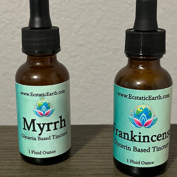 Frankincense & Myrrh Tincture - Two Bottle Combo Pack - Alcohol Base ...
