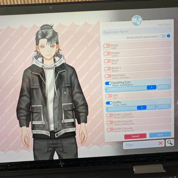 Male Premade Vtuber Model, Live2d Premium Model for Vtube Studio ...