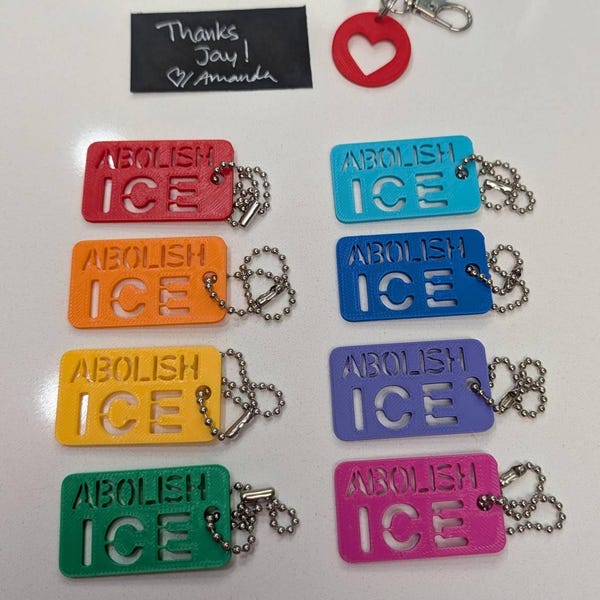 Party Pack - Abolish ICE Keychains - Rainbow Sets of 8 - Etsy Israel