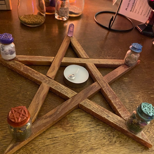 Mini Elemental Altar Kit – 5ml Glass Jars With Earth, Air, Fire, Water ...