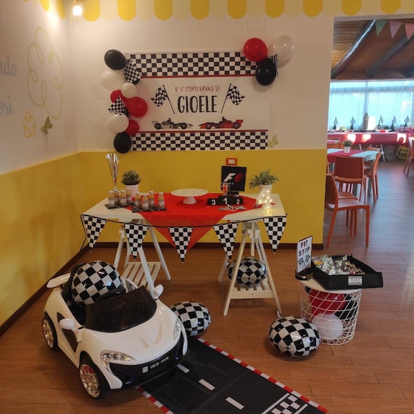 Retro Race Car Backdrop Design, Motocross Race Car Sign, Race Car ...