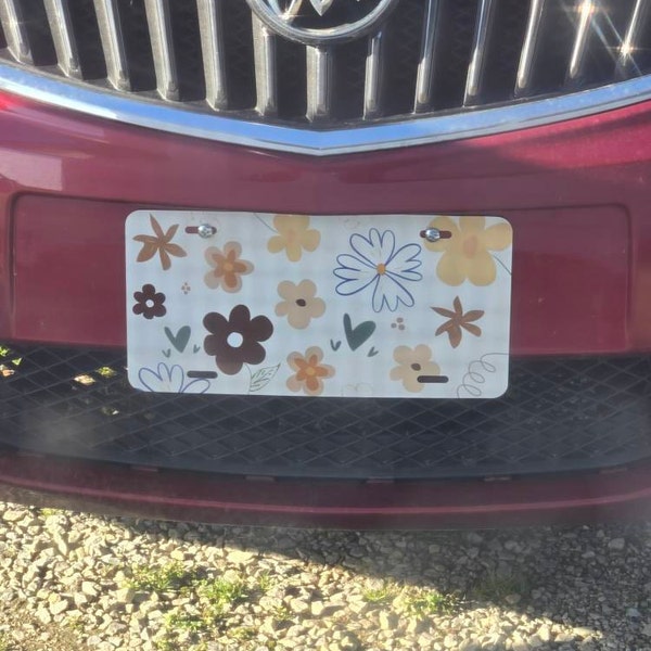 Green Palm Tree License Plate, Cute Car Accessory, Coastal License ...