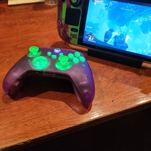 CUSTOM Pro Controller Nintendo SWITCH LED Mod Black on Black - Etsy