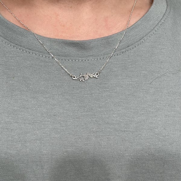 925 Silver Angel Number Necklace, Lucky Number Jewelry, 111, 222, 333 ...