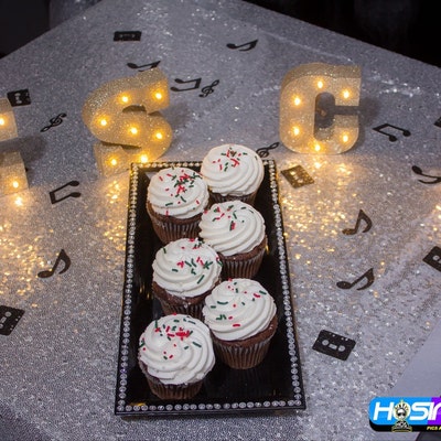 Music Note Confetti Black Glitter Large 2 Table Scatter Music Birthday ...