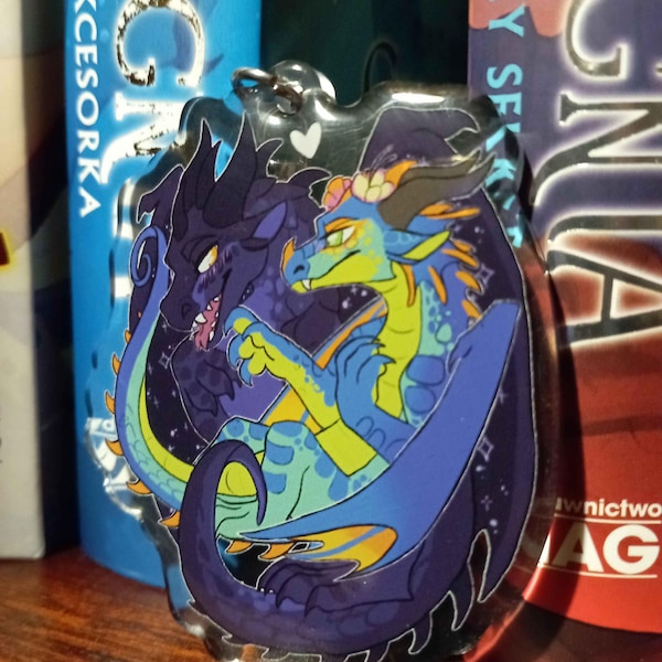 Queen Glacier and Princess Blaze Wings of Fire WOF Acrylic Charm - Etsy