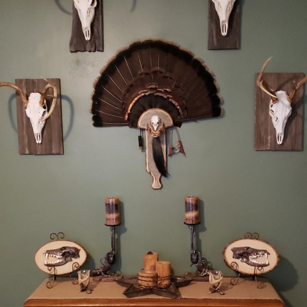 Barn Wood Box Call Turkey Plaque With Skull Plate - Etsy