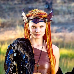 Custom Winged Leather Circlet - Etsy