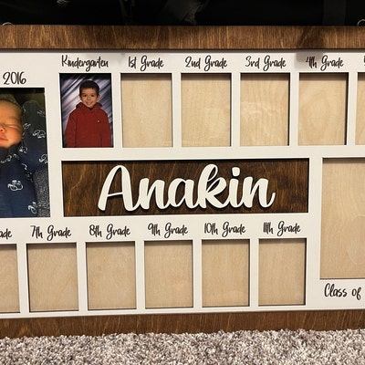 3D K-12 School Years Picture Frame Custom Personalized Photo Display ...