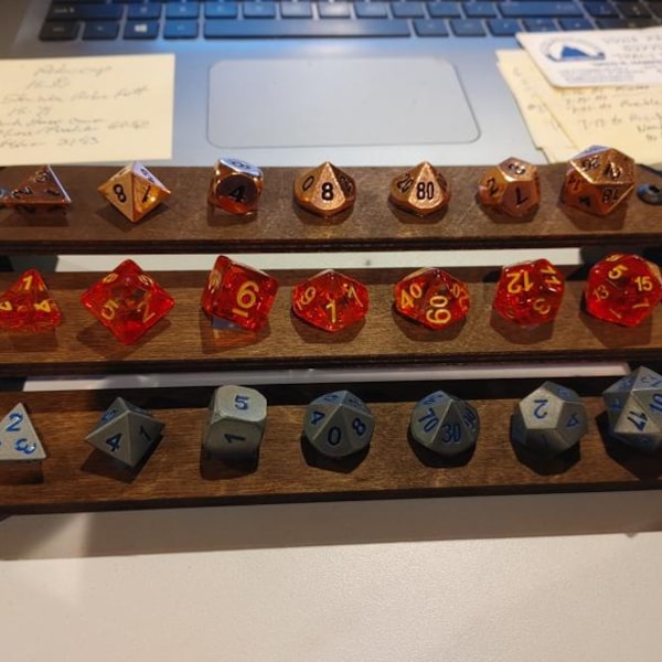 Handcrafted Wooden Dice Display Stand | Minimalist Tabletop Holder for ...