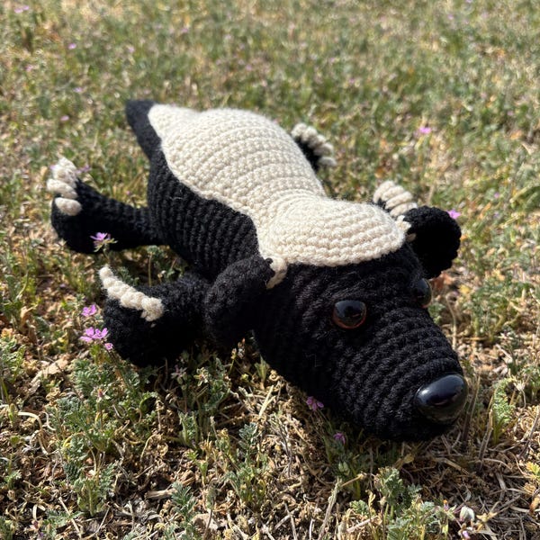 Badger, Wolverine, Honey Badger, Badger Crochet Pattern, Crochet Badger ...