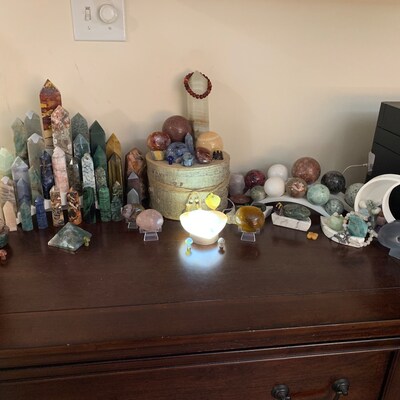 Custom Two Tiered Crystal Tower Stand - Etsy