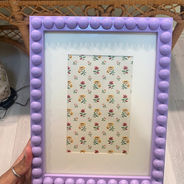 Wooden Bobbin Bobble Photo Frame , Picture Frame, Hand Painted, Glossy ...