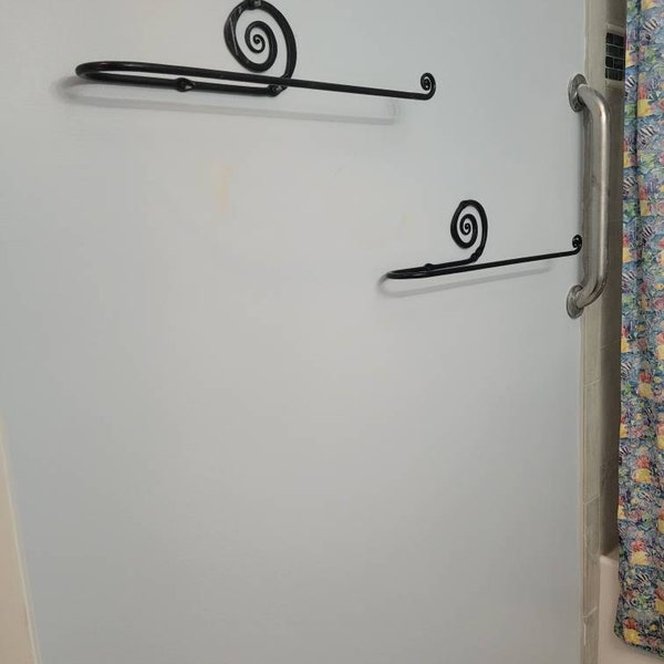 Scrolled Bath Towel Bar - Etsy