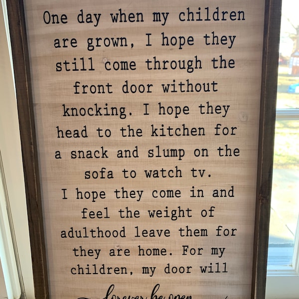 One Day When My Children Are Grown SVG, Cut File for Family Sign, Home ...
