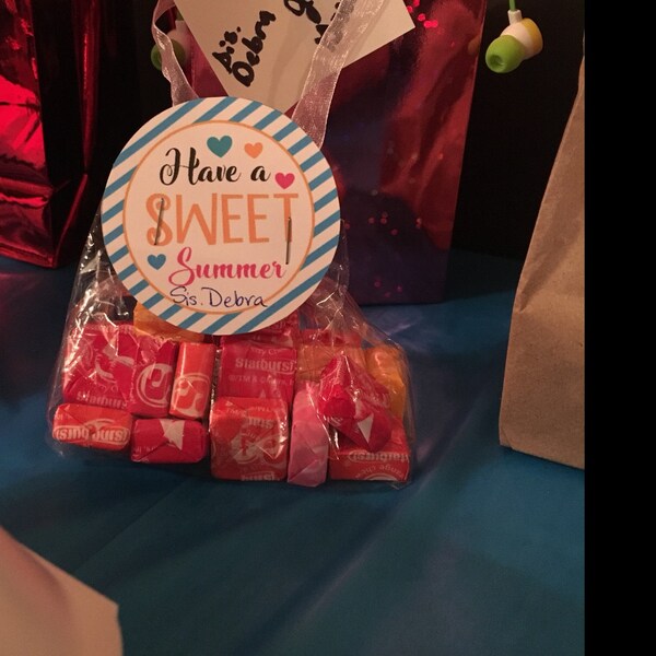 Have a Sweet Summer! Gift Tag, End of School Tag, Teacher Gift Tag ...