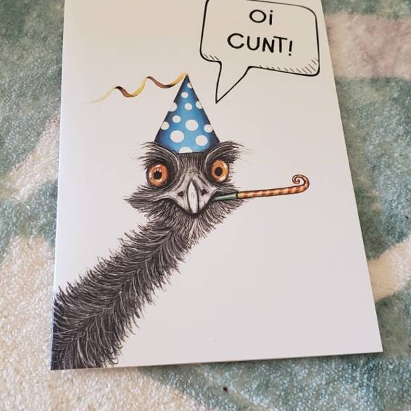 Funny Australian Emu Christmas Card for Festive Jokes With Friends and ...