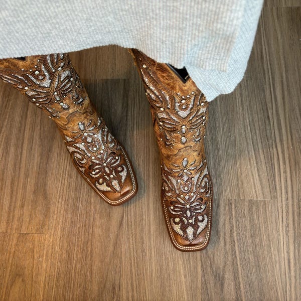 Cowhide Boots / Cowgirl Hair on Cowhide Leather Boots / Genuine Cowhide ...