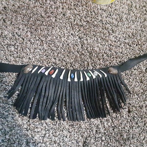 Custom Shaman's Mask, Deer Leather, Glass Crow Beads, Shamanic Eye ...
