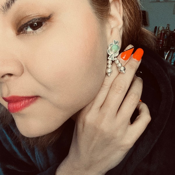 Native Suzie Jones Navajo Sterling Silver Etched Patterned Belt Buckle ...