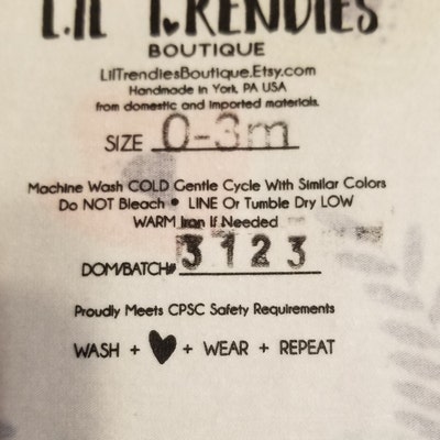 150 Tagless Clothing Labels, Made in USA - Etsy