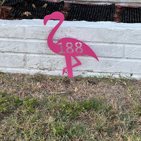 Flamingo Custom Address Sign, Metal Sign, Beach Sign, Beach Address ...