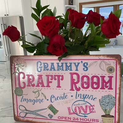 Tin Personalized Craft Room Imagine Create Inspire Metal Sign 8x12 ...