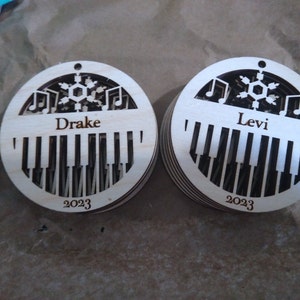 Piano Keys Ornament Personalized 3 Sizes Available - Etsy