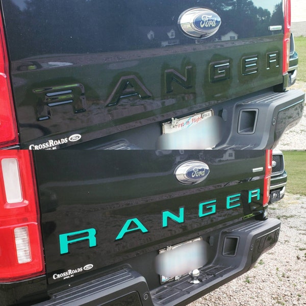 Tailgate Insert Letter Decals for 2019 Ford Ranger Truck Custom Stamped ...