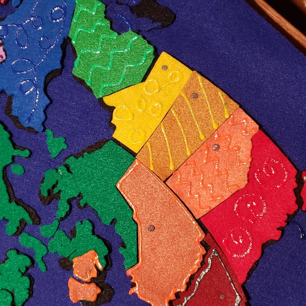Felt Canada Map Puzzle: Geography Homeschool Learning Set - Etsy