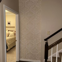 Anna Damask Wall Stencil - LARGE WALL STENCILS Instead of Wallpaper ...