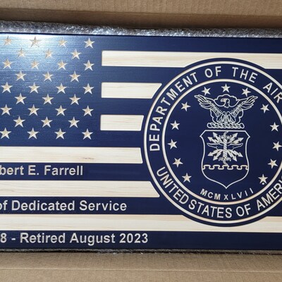 Personalized Wood Engraved Military Wall Plaques, Army, Navy, Coast ...