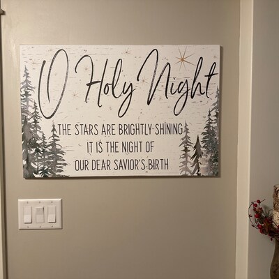 Christmas Decoration O Holy Night Christian Christmas Cabin Christmas ...