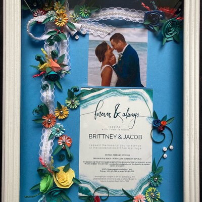 Custom Wedding Invitation, Framed Wedding Invitation,engagement Gift ...