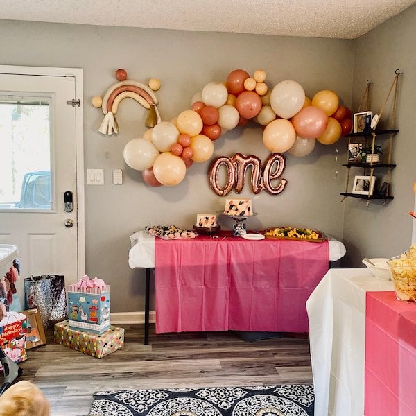 Boho Rainbow Balloon Kit | Boho Birthday Balloons | Muted Colours ...