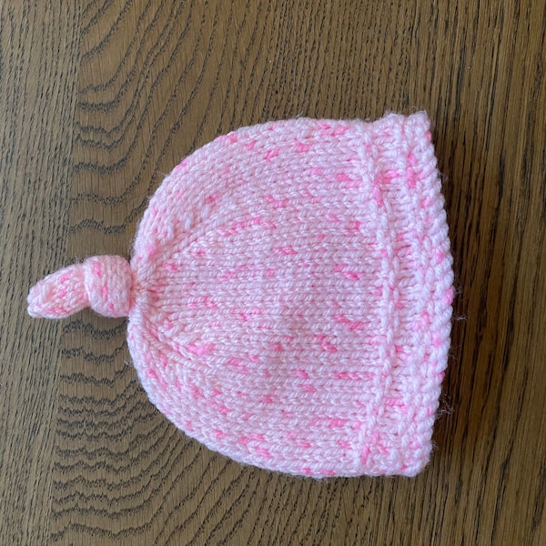 KNITTING PATTERN - Top Knot Baby Beanie X 8 Sizes X Easy Hat Pattern X ...