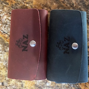 Personalized Key Case, Leather Key Case, Leather Key Wallet, Engraving ...