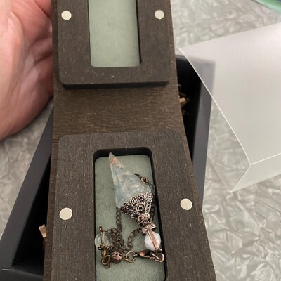 Pendulum and Board Dowsing Kit With Pendulum Holder Box, Divination Set ...