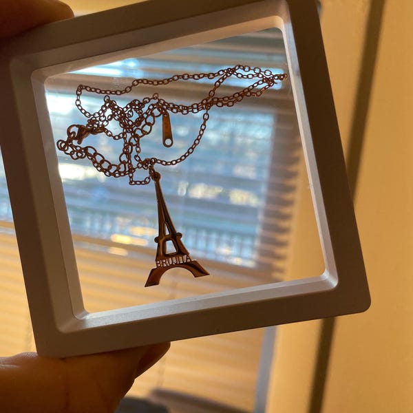Eiffel Tower Name Necklace- Paris Jewlery - Etsy