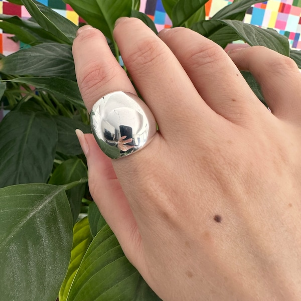 Chunky Silver Ring, Sterling Silver 925 - Etsy