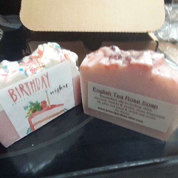 Happy Birthday Soap / Handmade Birthday Cake Soap / Triple Berry Scent ...