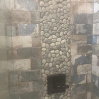 CNK Tile White Brick Pearl Shell Shower Tile - 1 Sq.ft for Mosaics ...