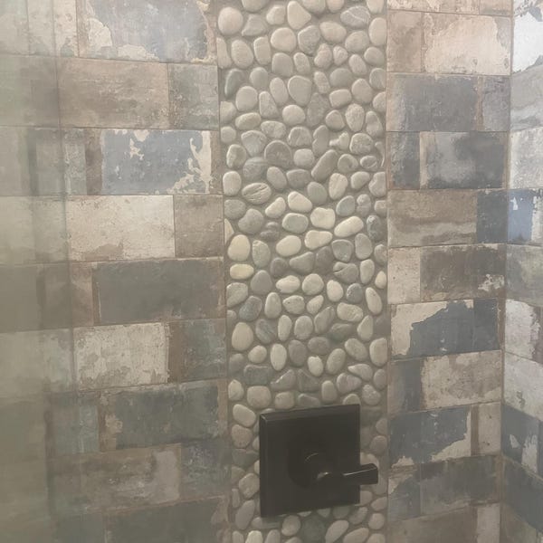 Grey Stone Mosaic Tile: A Collection of Natural Pebbles for Fine ...