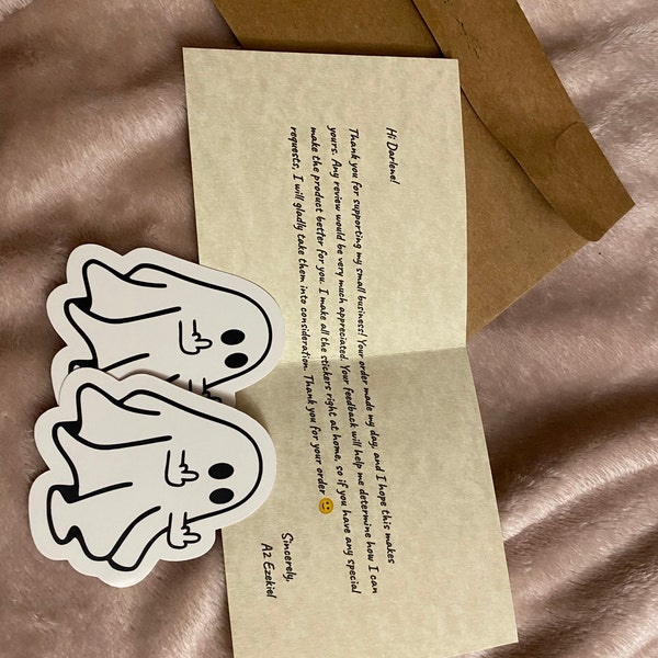 Ghost Flip off Vinyl Sticker - Etsy
