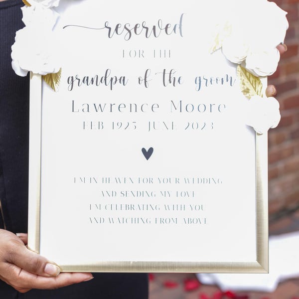 Missed Beyond Measure Memorial Wedding Printable Sign, Memorial Table ...