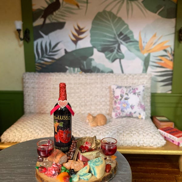 Miniature Treasure Maps and Compass With Leather Pouch Set Red 1:12 ...