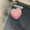 Emotional Support Kindle Heart Sticker Kindle Sticker Bookish Gifts Romance Reader Stickers for ...