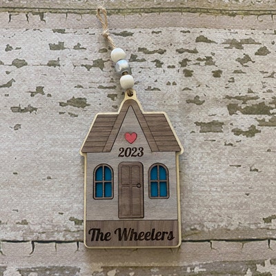 Boho House New Home Real Estate Ornament Laser Glowforge SVG File - Etsy