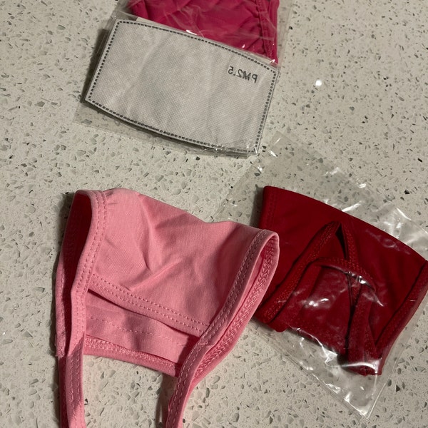 Red Face Mask Washable | Face Mask With Filter Pocket | Unisex Face ...