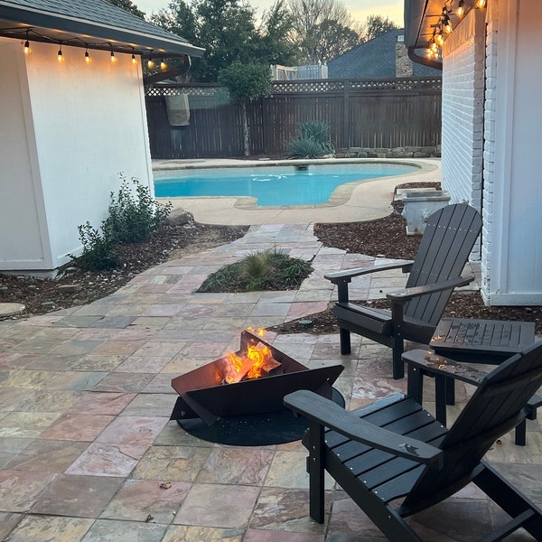Large Corten Weathering Steel Fire Pit - Etsy